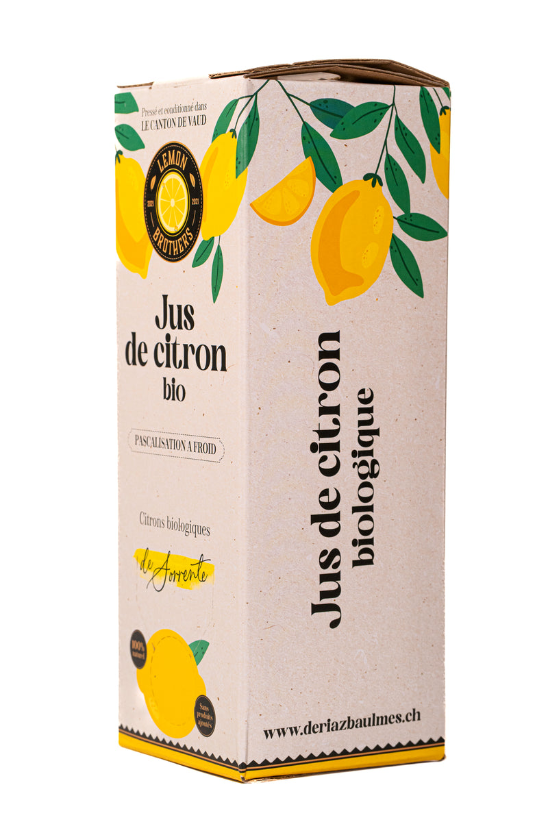 Bio-Zitronensaft Pascalisiert – 1L (Bag-in-Box) – Lemon Brothers